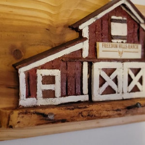 Red Barn Western Home Decor Keychain Holder Wall Plaque for - Etsy