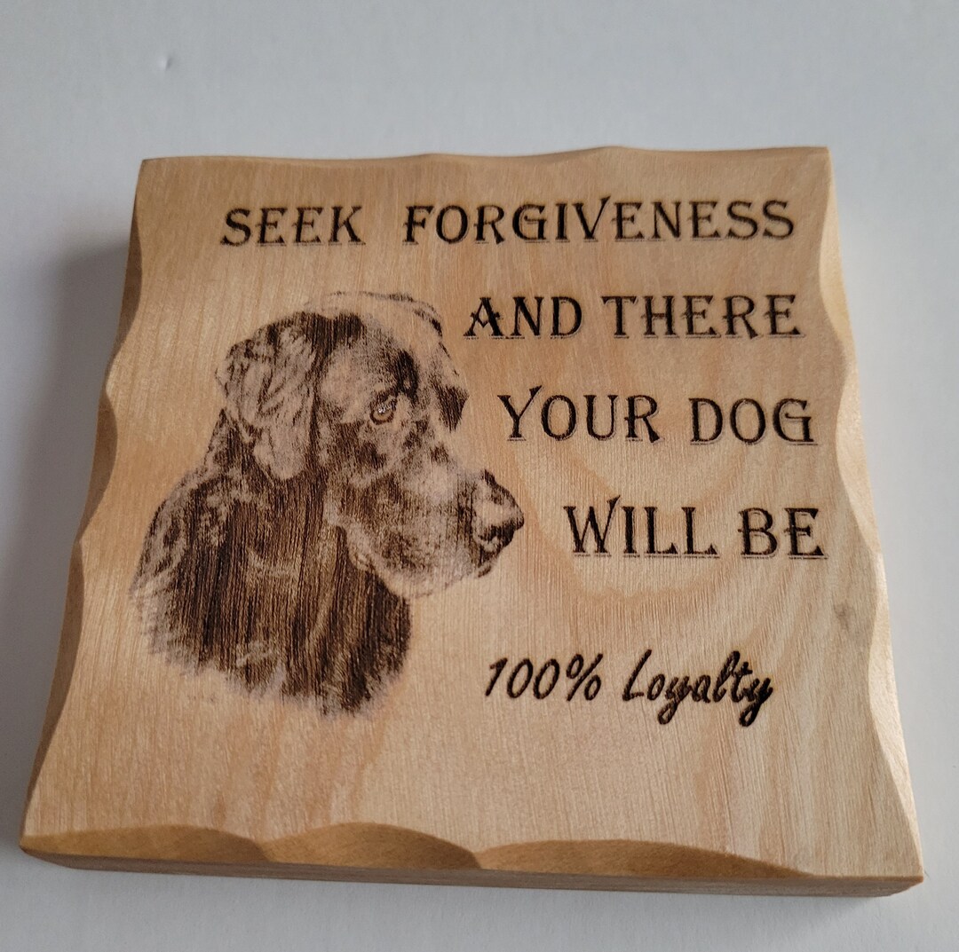Engraved Chocolate Labrador Retriever Birchwood Coaster Pet Lose Gift ...