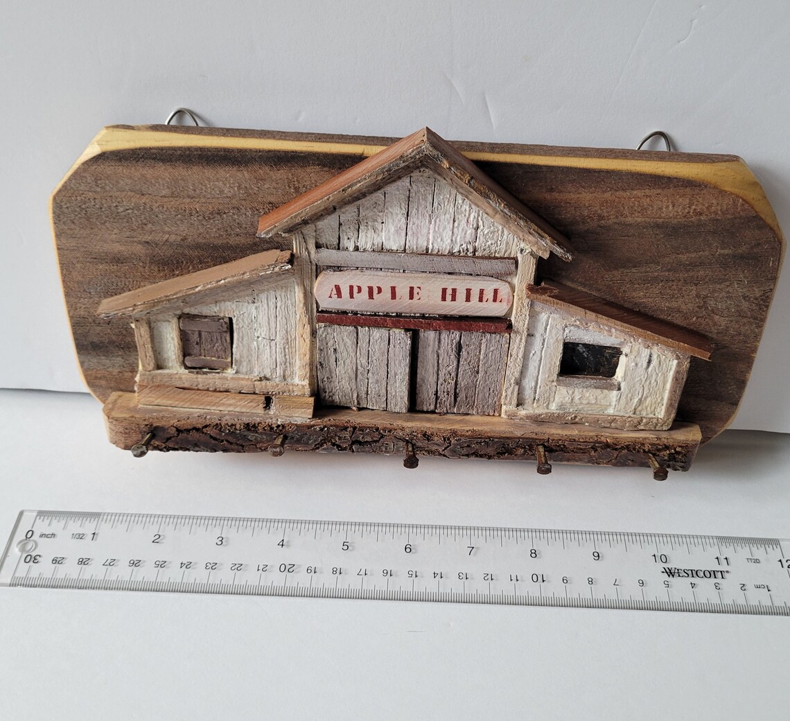 Rustic Western Wall Decor Key Holder With Apple Hill Handcrafted Wooden ...