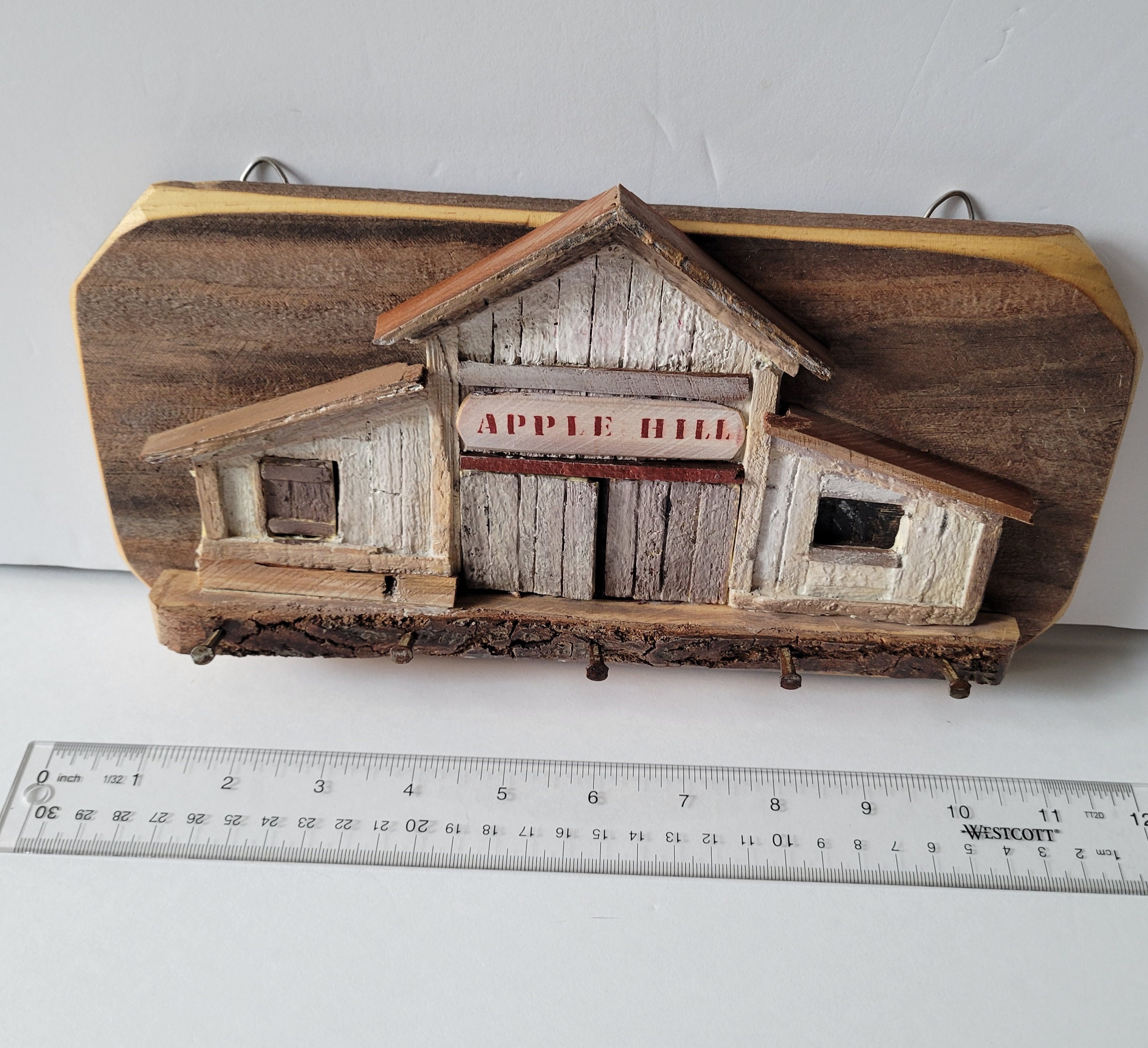 Rustic Western Wall Decor Key Holder With Apple Hill Handcrafted Wooden ...