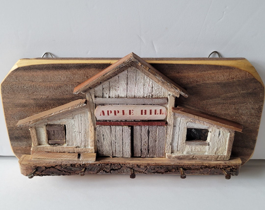 Rustic Western Wall Decor Key Holder With Apple Hill Handcrafted Wooden ...
