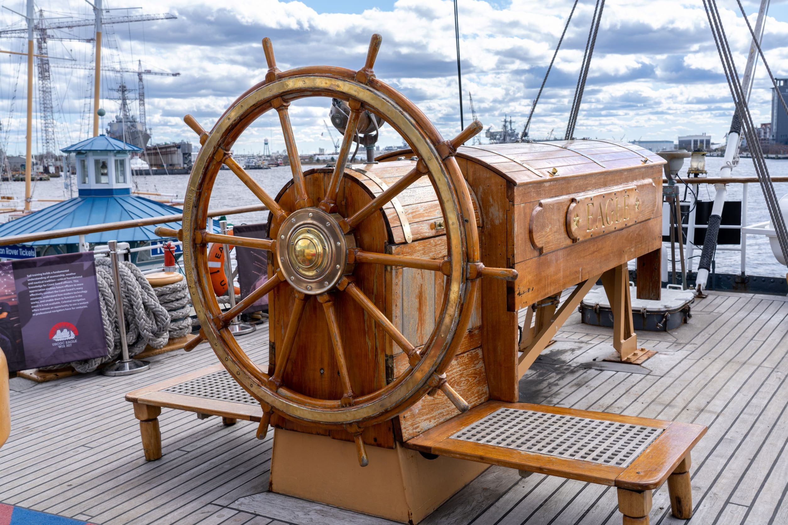 Barque Eagle: Coast Guard Tall Ship Wheel, Fine Art Photo Print - Etsy