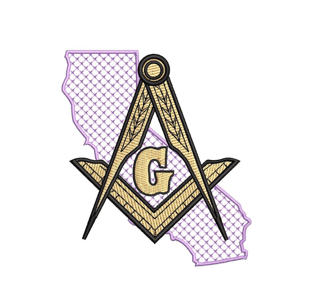 California State Master Mason Square and Compass, Embroidery Design ...
