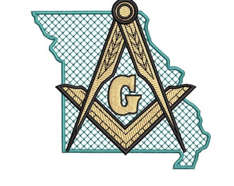 Square and Compass Embroidery File - Etsy
