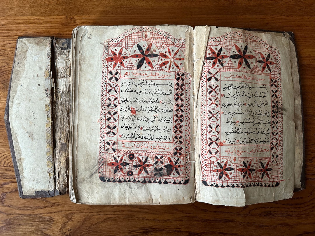 Antique Quran - Vintage Quran - 204 Years Old, Handwritten Manuscript ...