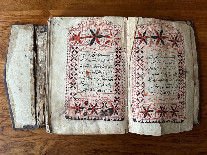 Antique Quran - Vintage Quran - 204 Years Old, Handwritten Manuscript ...