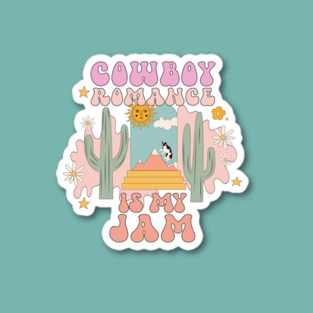 Cowboy Romance Sticker, Romance Book Sticker, Reader Sticker, Bookish ...