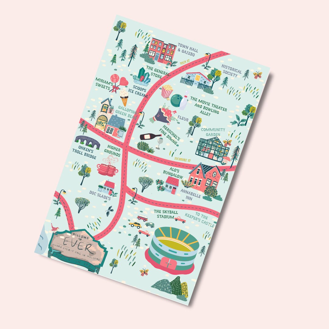 Tangling With Trolls Town Map #2 - 8.5"x5.5" Single-sided Map Print - Etsy