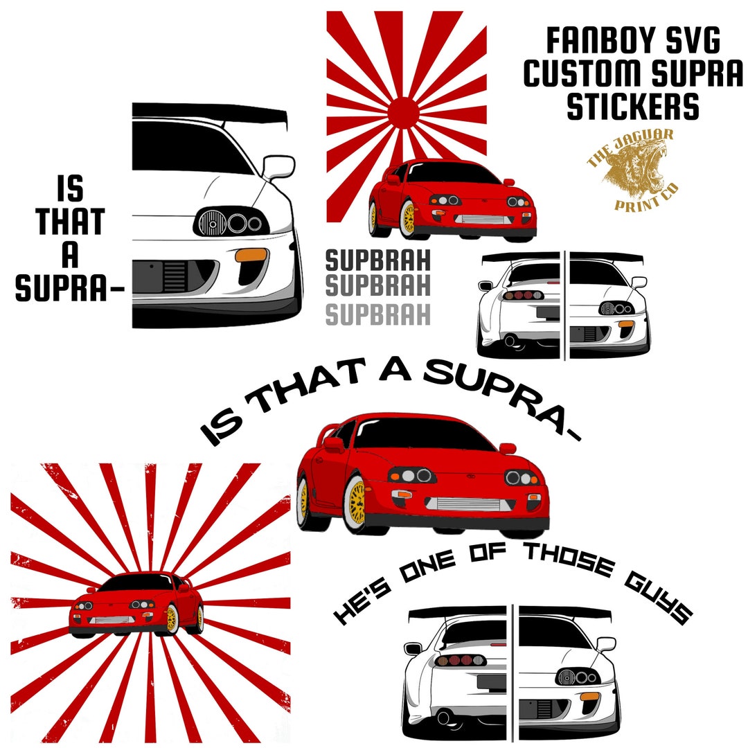 Supra SVG Stickers Set, Custom Car SVG, Japanese Race Car Stickers, is ...