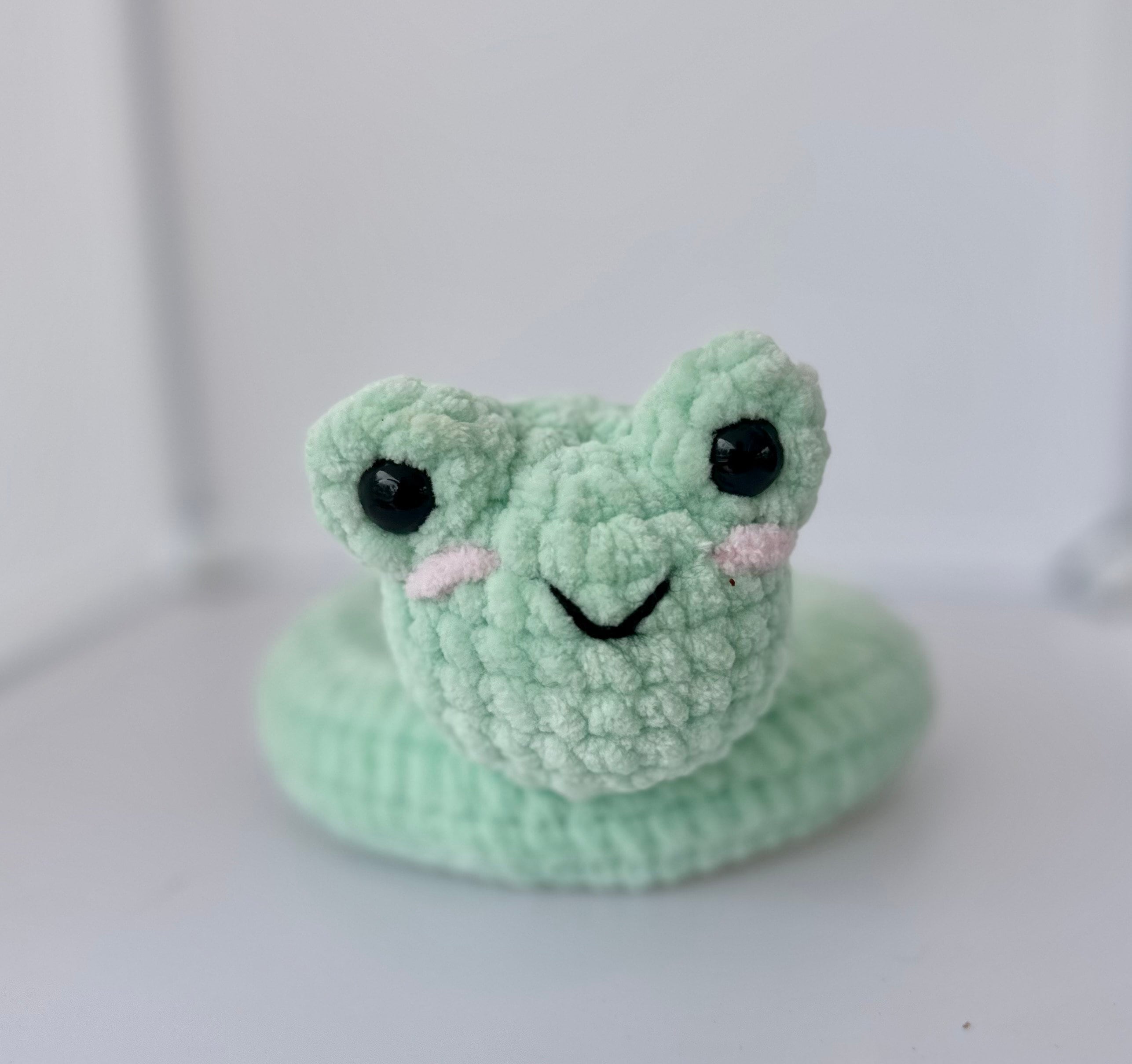 Handmade Crocheted Duck Plush With Frog Floatie: Soft Chenille Yarn - Etsy