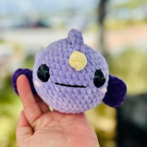 Handmade Crocheted Angler Fish Plush - 6 Inch Deep Sea Creature ...