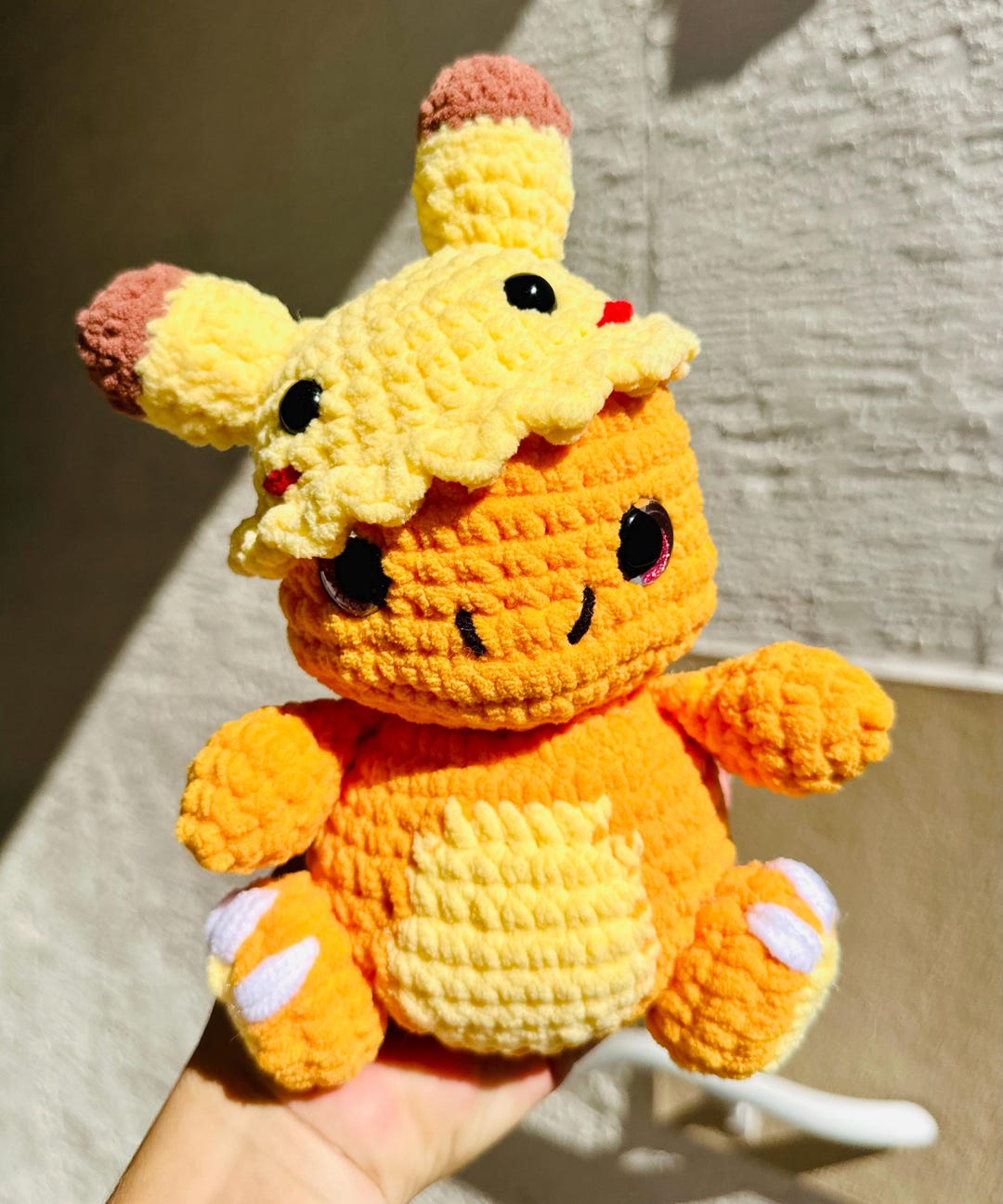 Handmade Pokémon Charmander-inspired Crocheted Plush Toy | Optional ...