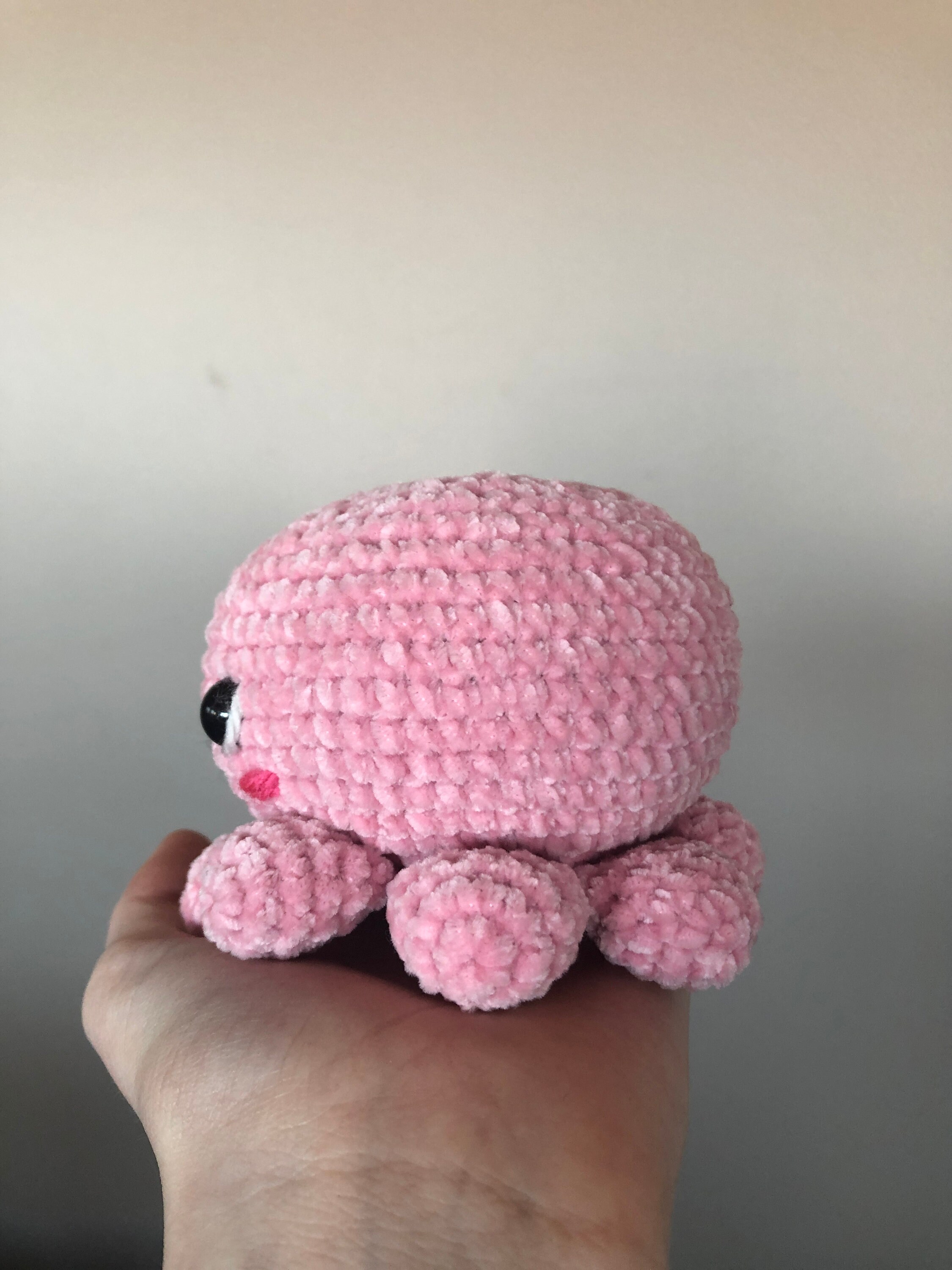 Handmade Mini Velvet Octopus Plushie 2 Colours Avaliable - Etsy