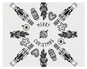 Printable Christmas Doodle Coloring Sheet Ready to Print - Etsy