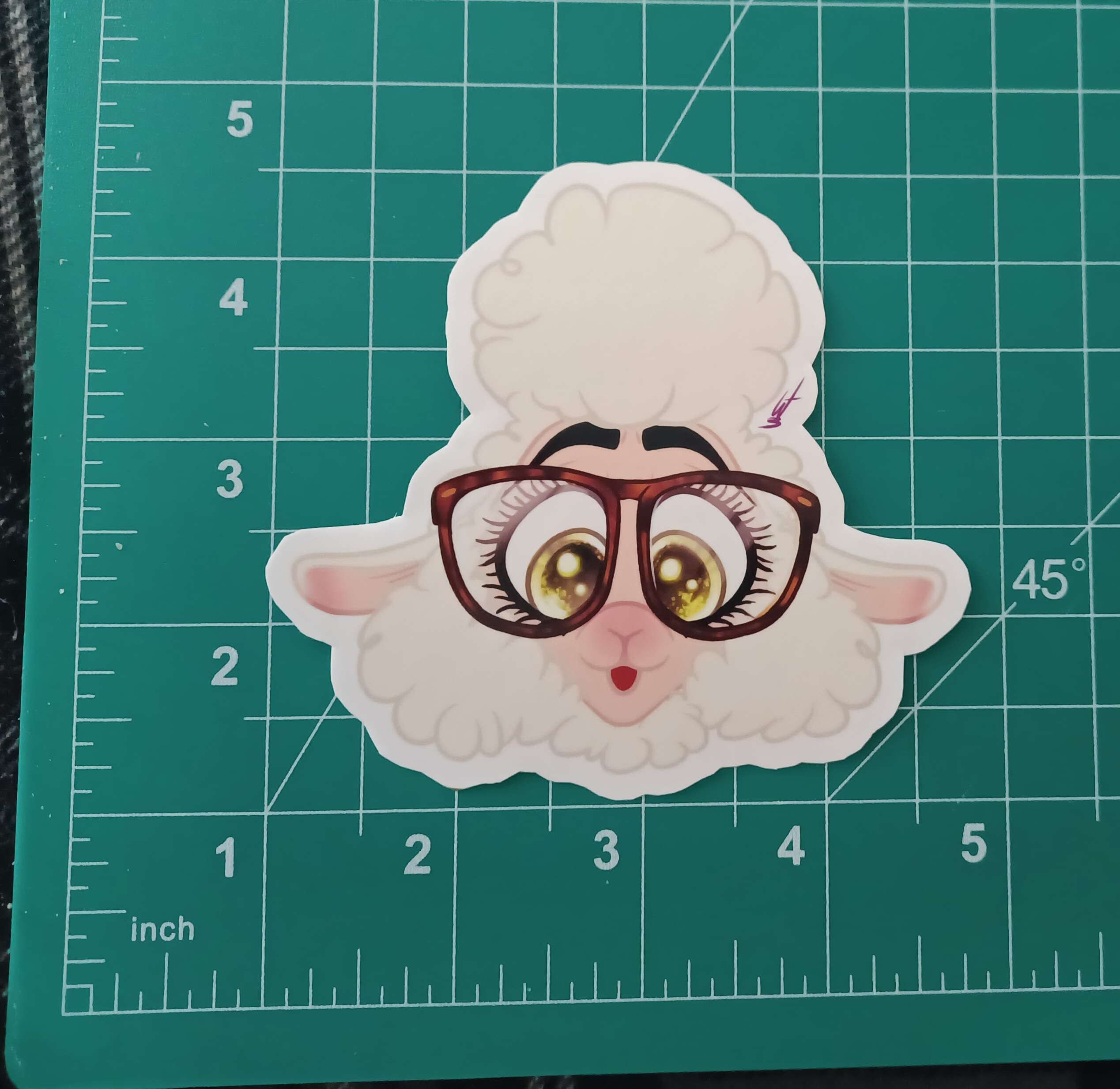 Secretary Ewe Emoji Head Sticker Set - Etsy