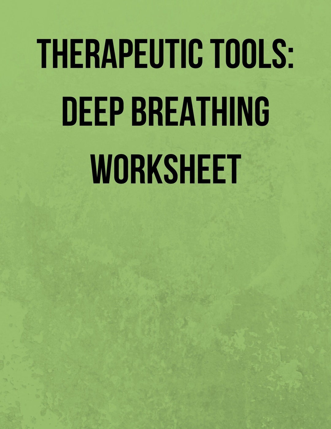 Therapeutic Tools - Deep Breathing Worksheet - Etsy