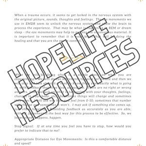 EMDR Procedural Outline and Script for Therapists Phases 3 - 8 - Etsy