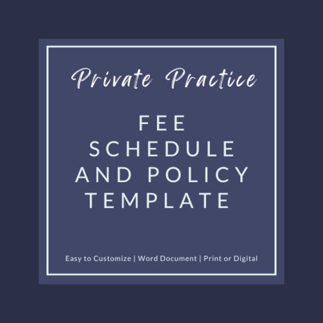 Private Practice Payment Agreement - Fees and Policy for ...