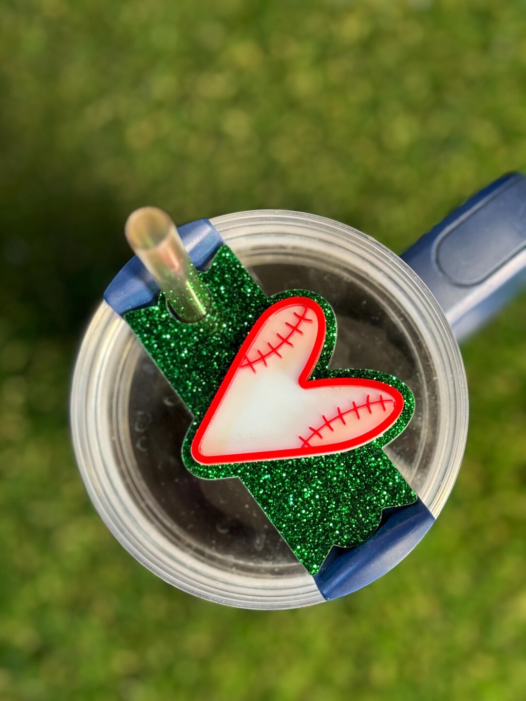 Baseball Heart Stanley Topper, Baseball Mom Gift, Baseball Stanley ...