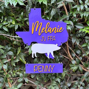 FFA Pig Stall Sign, Stall Name Tag, FFA Stall Animal Sign, Animal Name ...