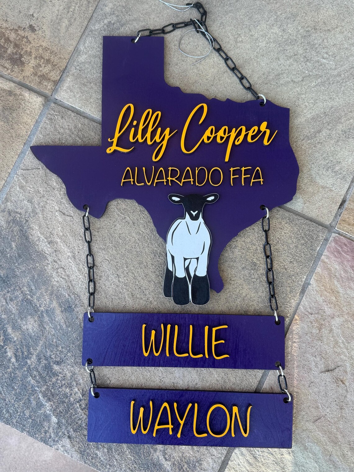 Custom FFA Lamb Stall Sign: Personalized State Shape, 4H Show Decor ...
