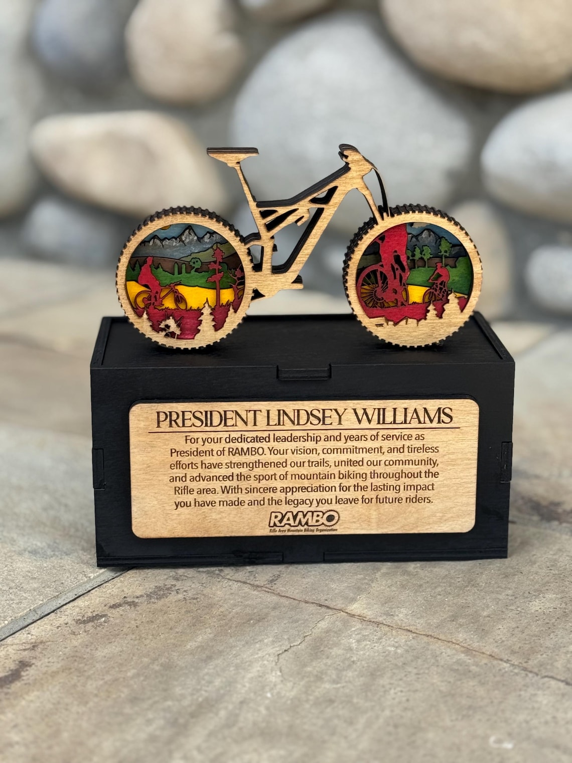 Custom Mountain Bike Trophy Pencil Box - Personalized Cycling Gift, MTB ...