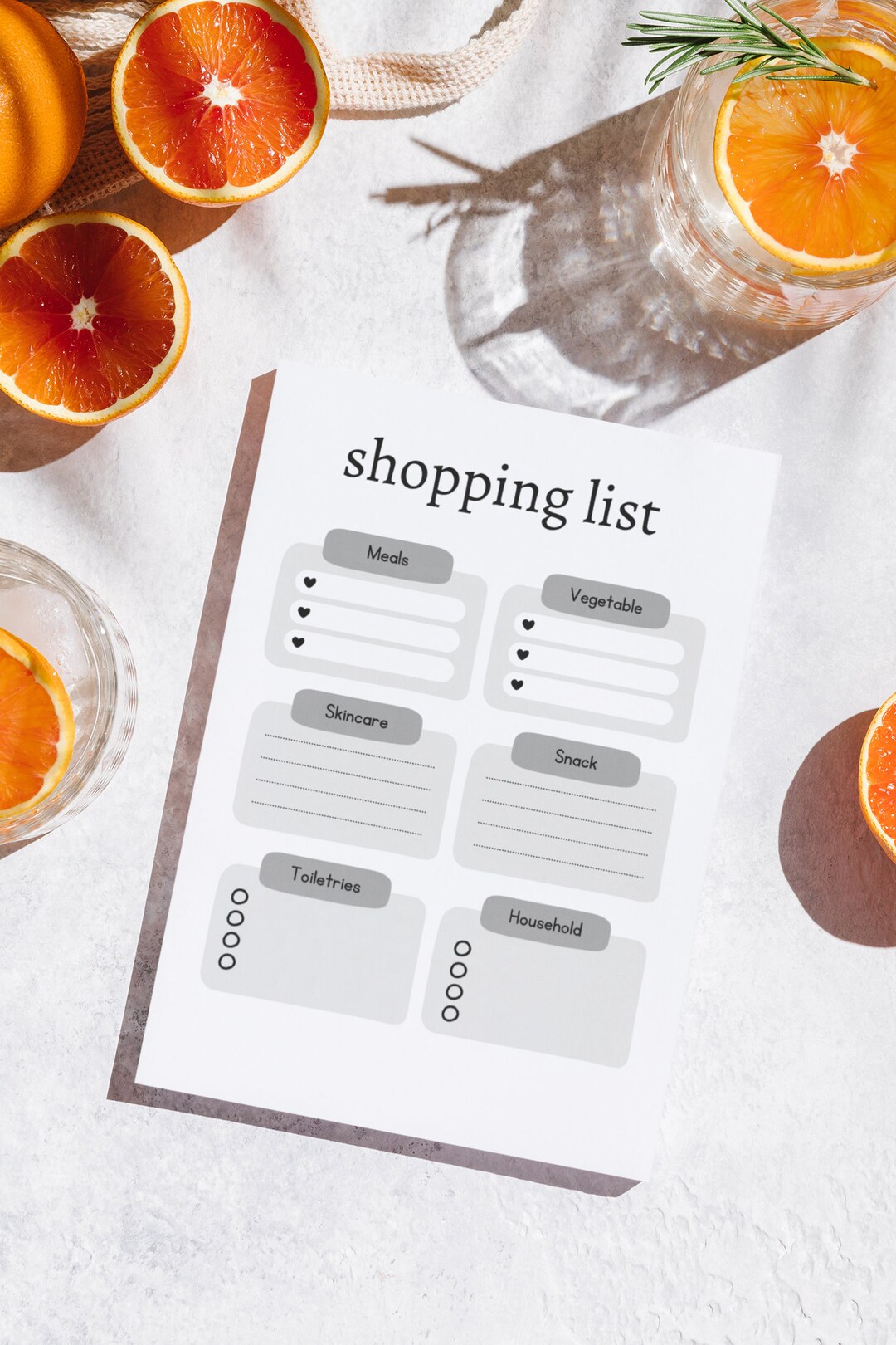 Shopping List Printable for Shopping| Shopping List Planner Template ...
