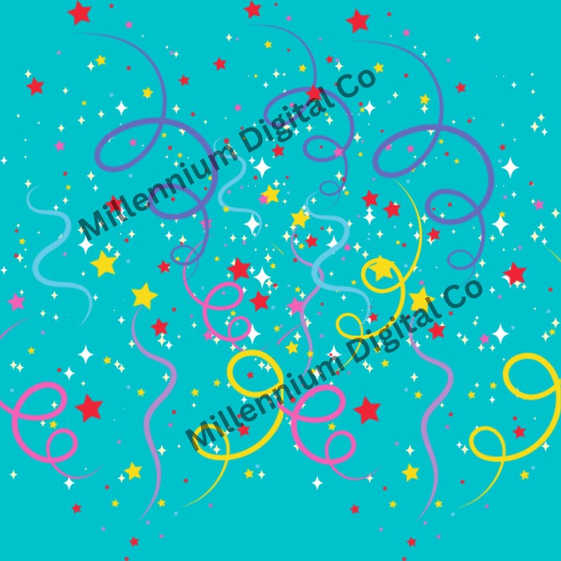 Unique Confetti Digital Paper Patterns Digital Scrapbook - Etsy