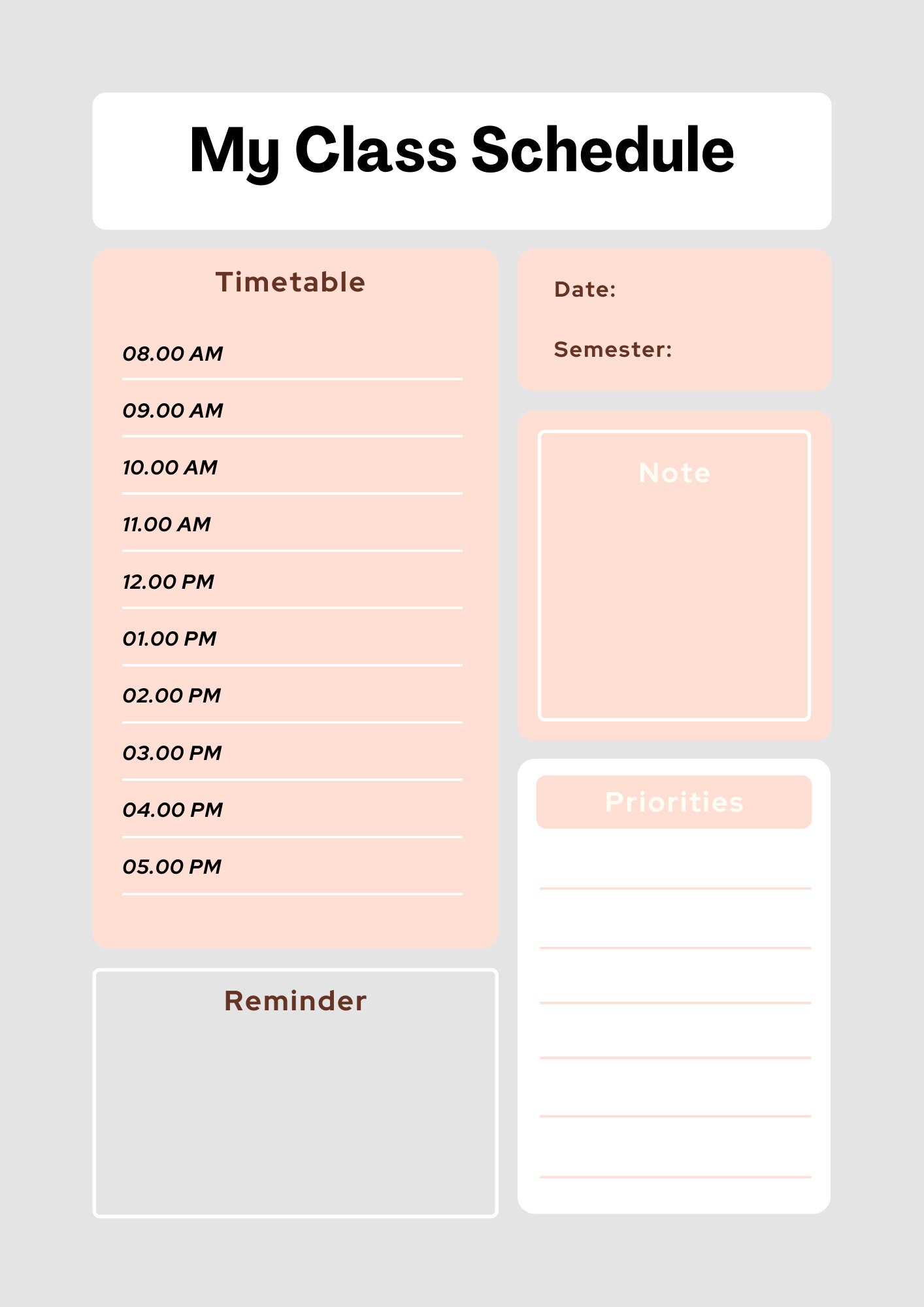 Digital Printable Daily Study Planner for Students | Study Planner ...