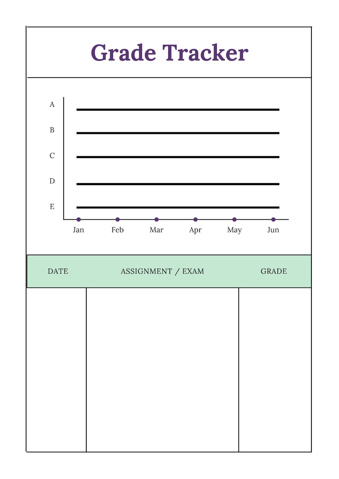 Printable Modern Grade Tracker | Homeschool Gradebook | Student Grading ...