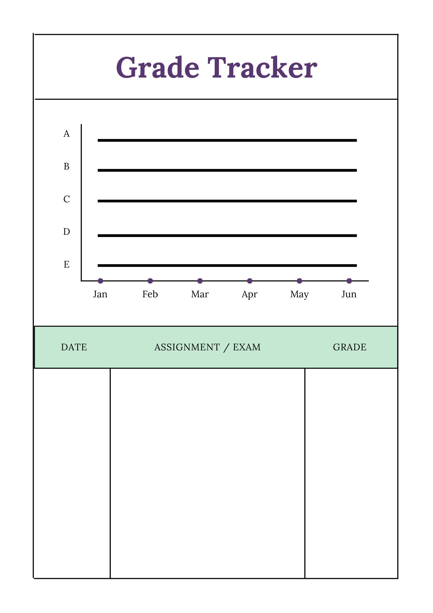 Printable Modern Grade Tracker | Homeschool Gradebook | Student Grading ...