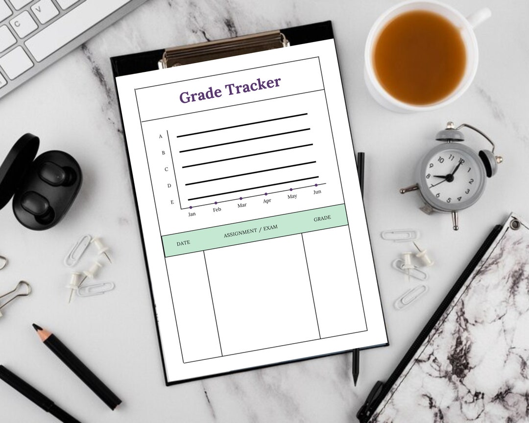 Printable Modern Grade Tracker | Homeschool Gradebook | Student Grading ...