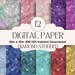 Diamond Studded Digital Paper Patterns, 12 Seamless Commercial Use ...