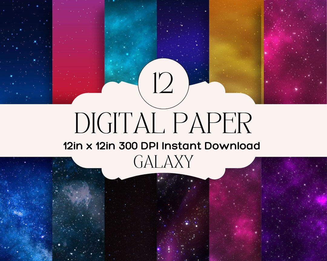 Galaxy Luxury Digital Paper Pattern | Stardust Digital Universe Texture ...