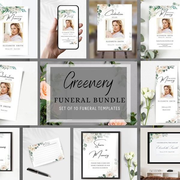 Customizable Funeral Program - Etsy