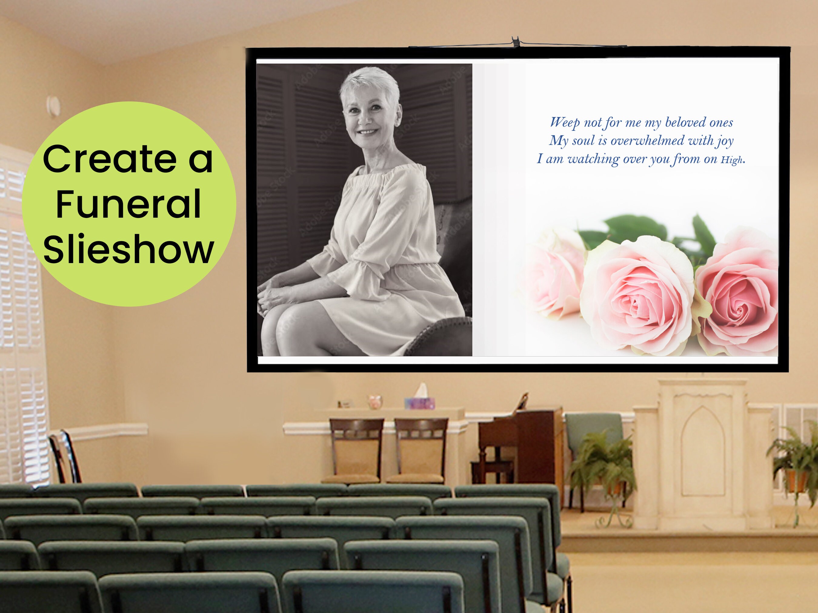 Simplistic Funeral Slideshow Template for Memorial Slideshow Template ...