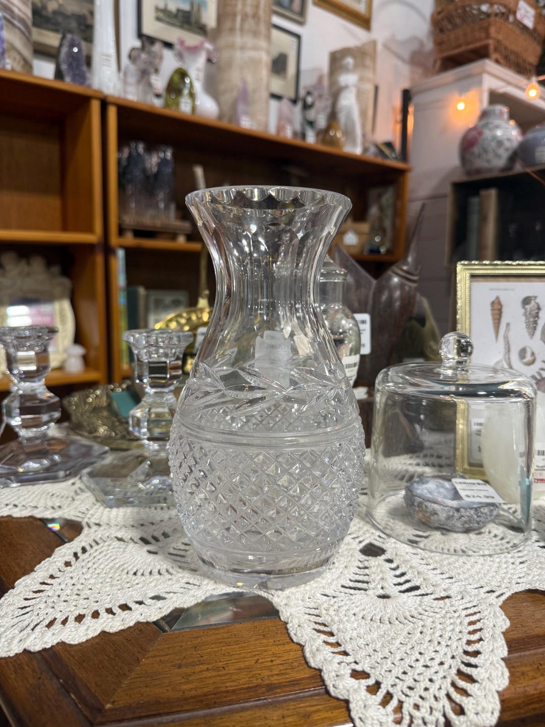 Vintage Elegant Galway Irish Crystal Glass Bulb 8” Vase, Irish Crystal ...
