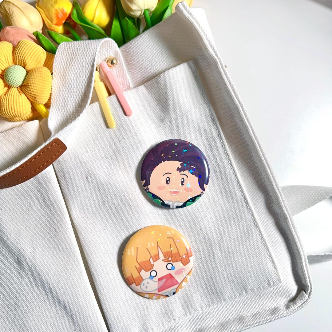Demon Slayer Cute Anime Button Badges - Etsy Australia