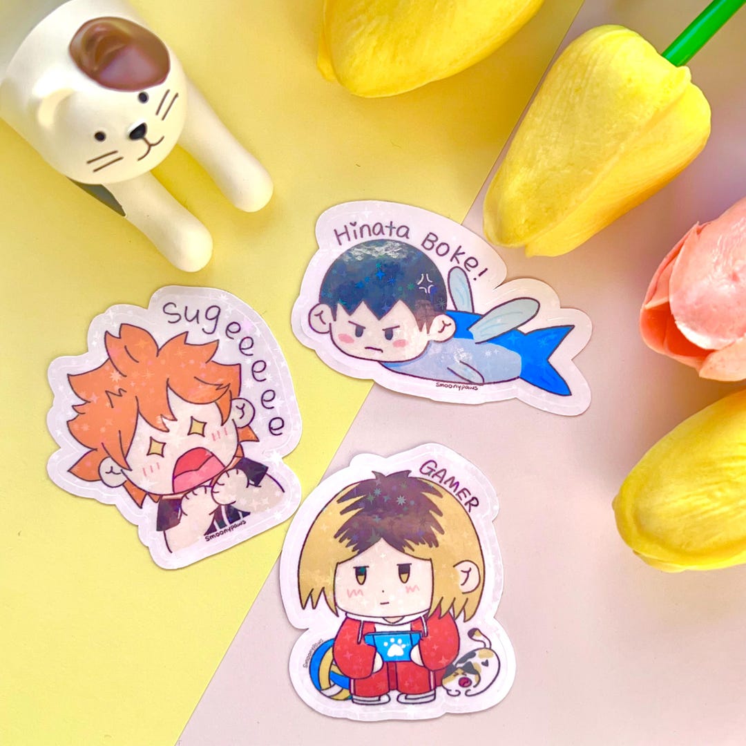 Haikyu Series | Cute Anime Sticker Flake | Laptop, Water Bottle Decal ...