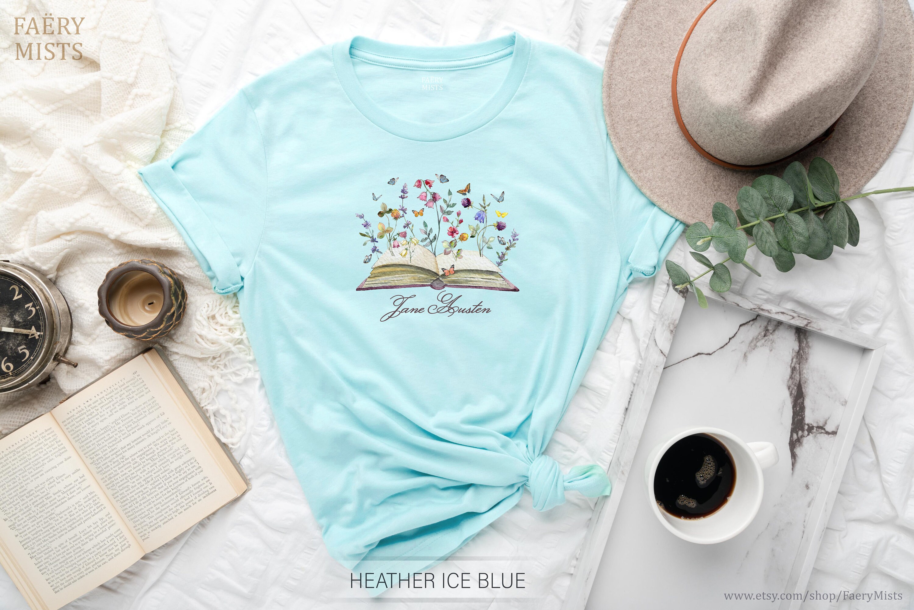 Jane Austen T-shirt, Romance Books Customized Shirt, Gift for Book ...