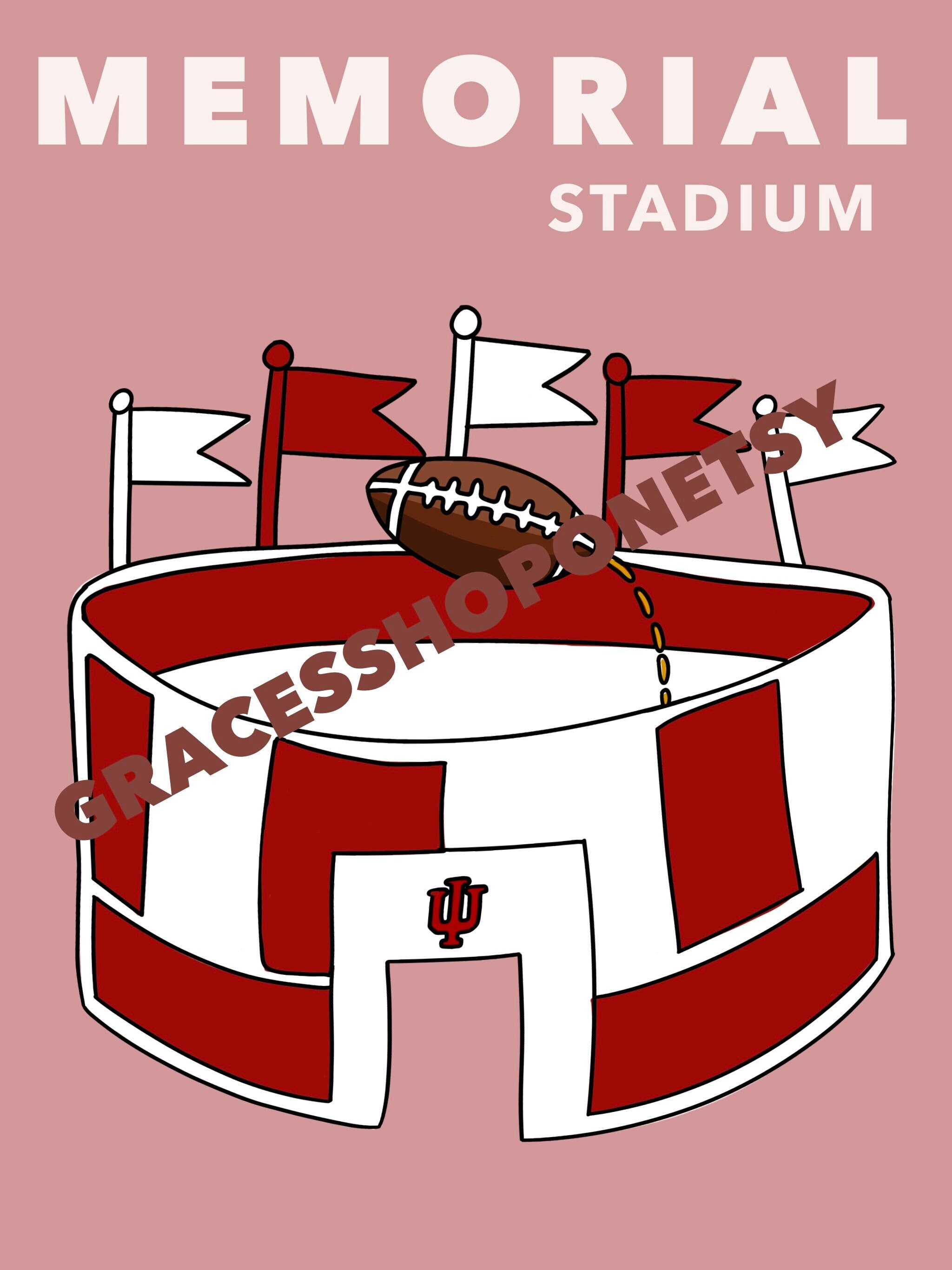IU Memorial Stadium Poster Digital Print Dorm Decor - Etsy