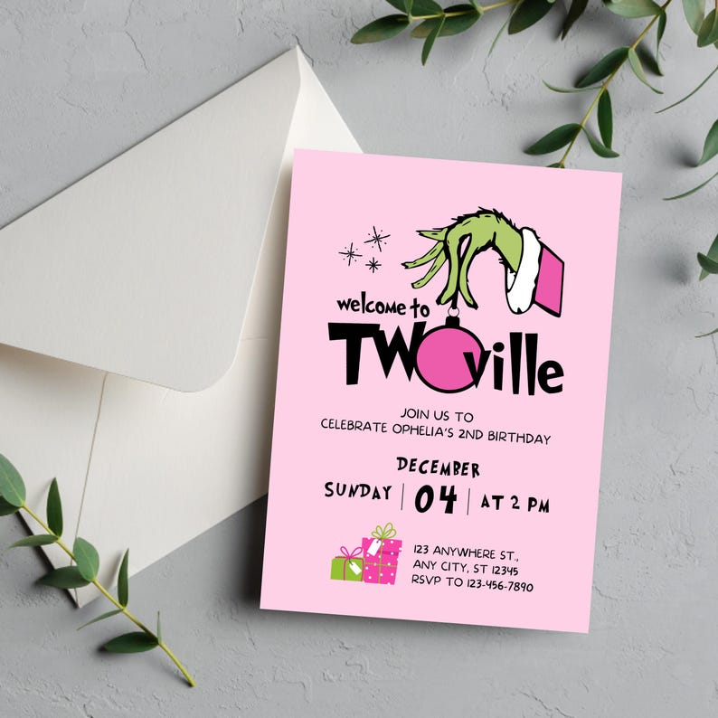 Welcome to Twoville 2nd Birthday Invitation Template Editable Second ...
