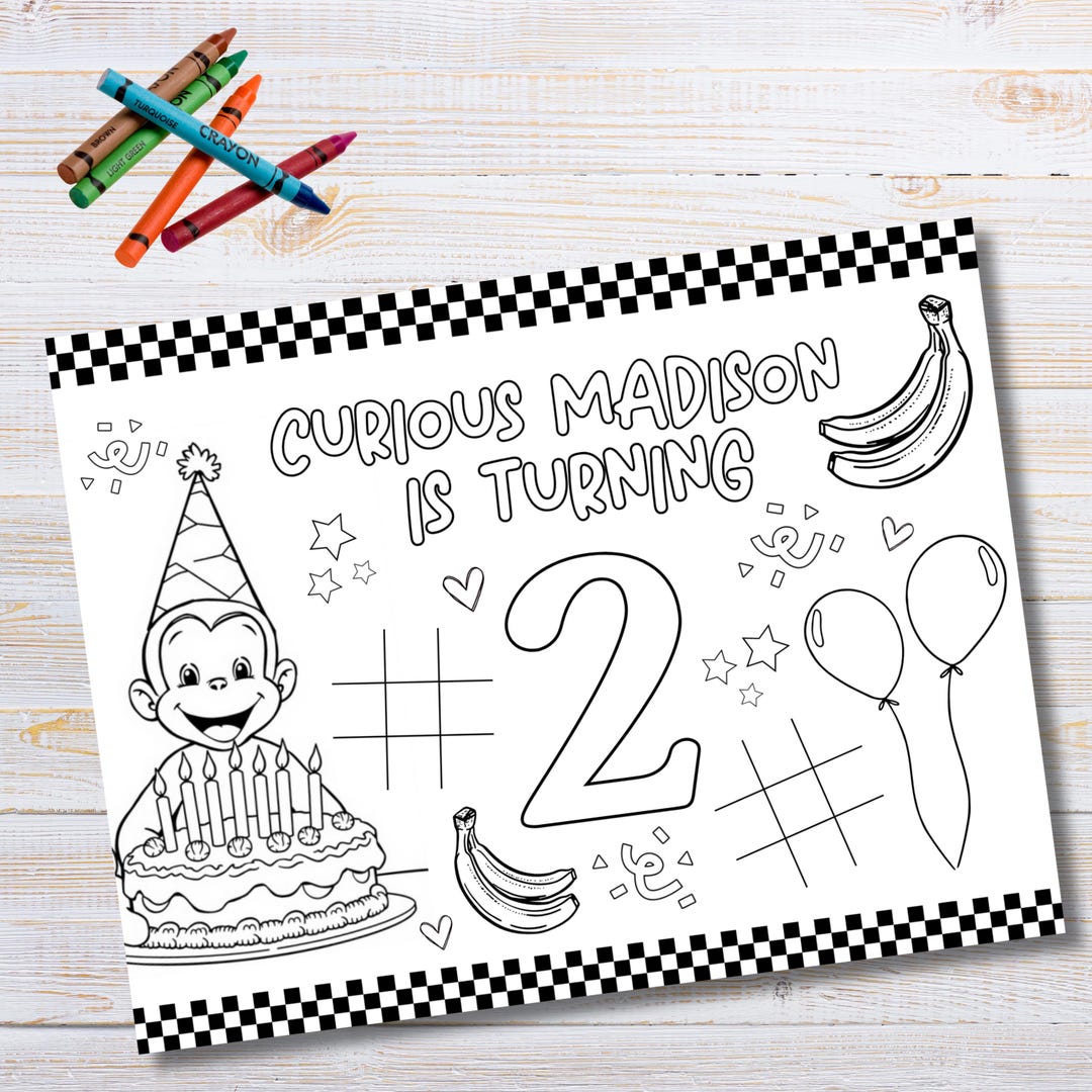 Plantilla de página para colorear de la actividad de Jorge el Curioso ...