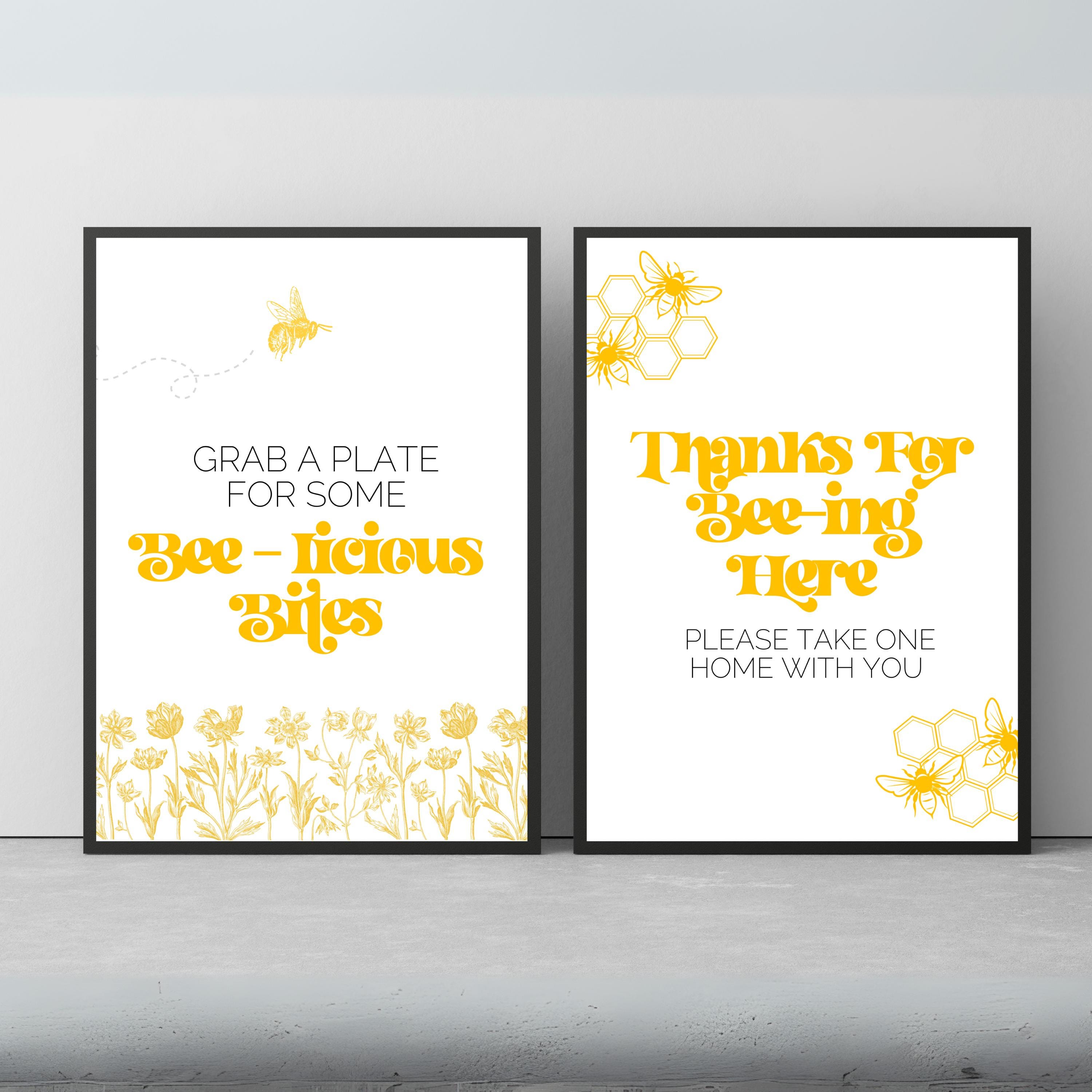 Mama to Bee Party Sign Template | Editable Little Honey on the Way Baby ...