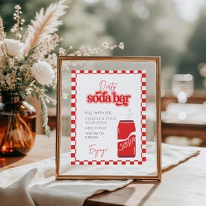 Dirty Soda Bar Sign Party Template Editable Soda Theme Digital Instant ...