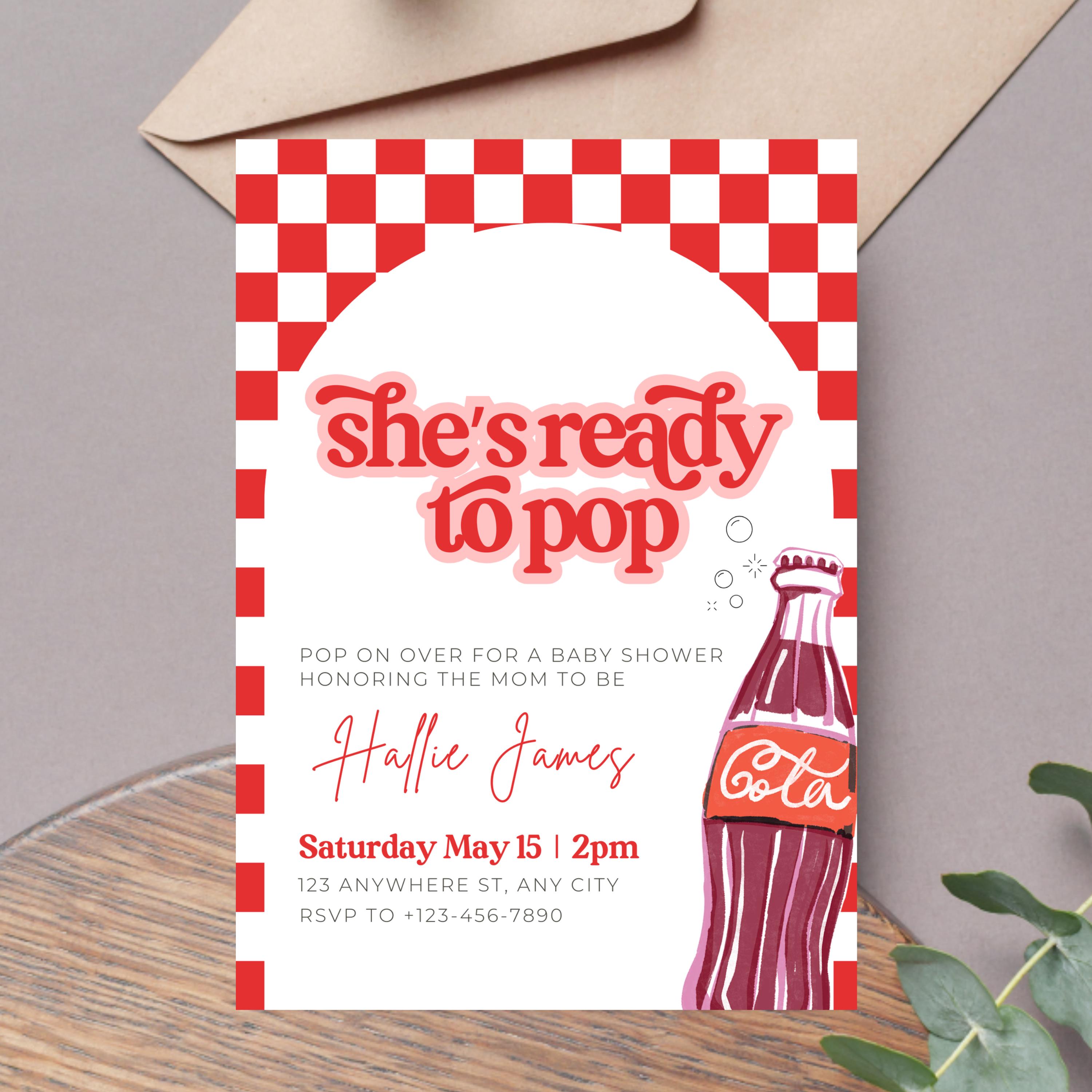 She's Ready to Pop Baby Shower Ultimate Party Bundle Invitation Signs Favor Tag Games Banner ...