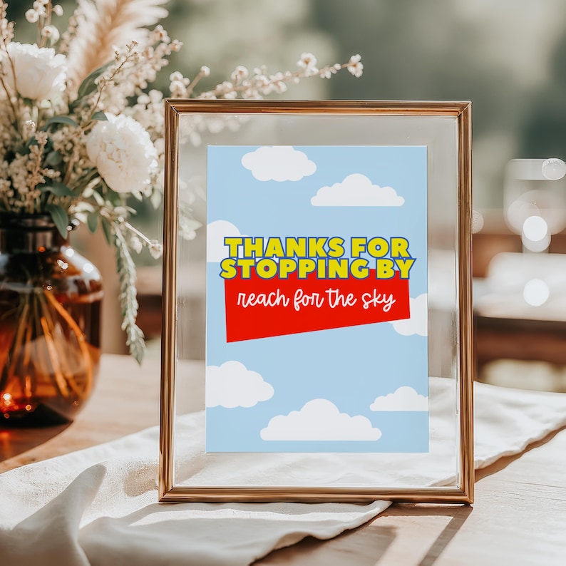 Toy Story Party Sign Template Bundle Editable Birthday Theme Food Drink ...