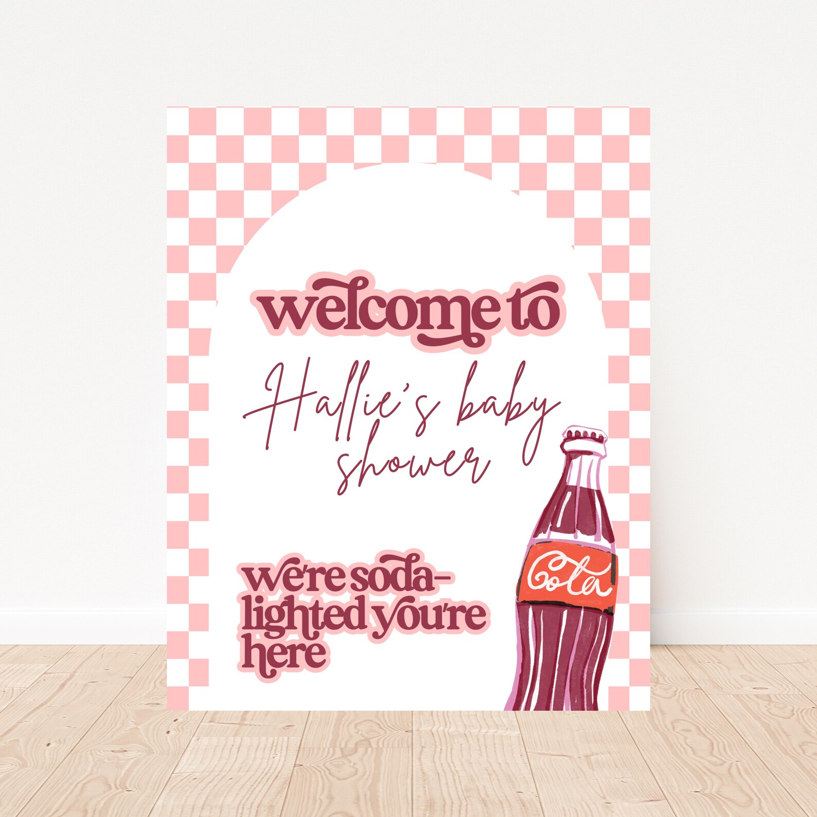 She's Ready to Pop Shower Welcome Sign Template, Editable Gender ...