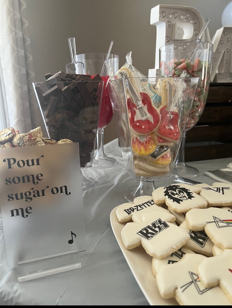 Rock and Roll Themed Food & Beverage Party Signs digital - Etsy