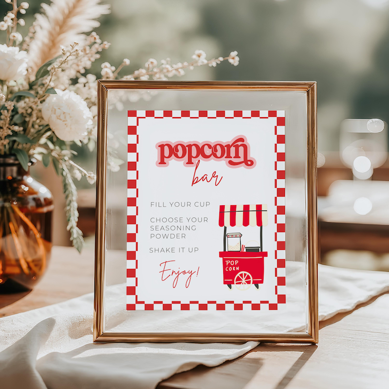 Popcorn Sign - Etsy